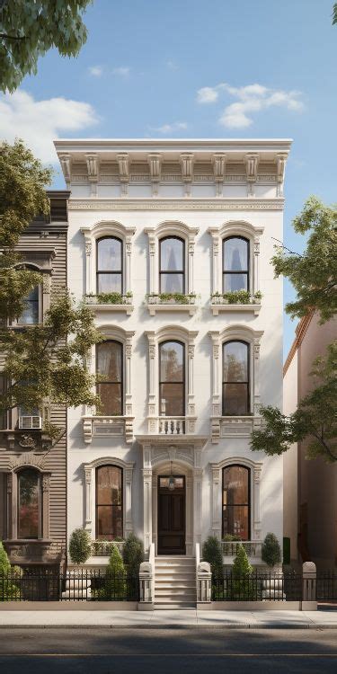 Dream House Design Two Story City Mansion Townhouse Exterior