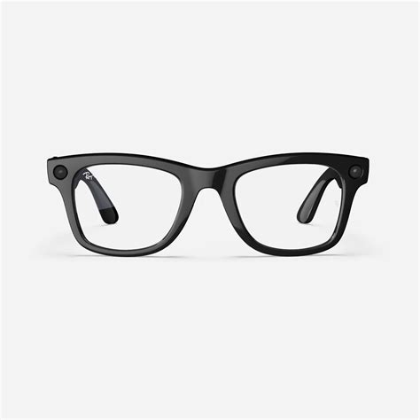 Ray Ban Meta Wayfarer Gen 1 F Shiny Black L Clear Large