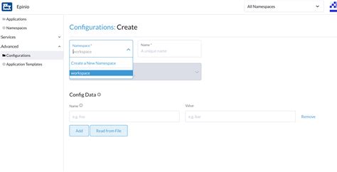 Ui Cannot Create A Namespaced Resource When There Are No Namespaces