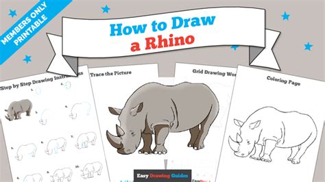 How To Draw A Rhino Really Easy Drawing Tutorial