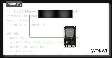 Max7219 Uitprobeer20220108 Wokwi Esp32 Stm32 Arduino Simulator