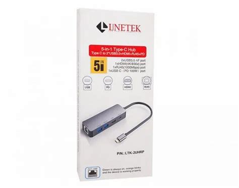 Linetek Type C Hub 5 Port 3 0 With Lan Giga USB 3 0 HDMI RJ45 TYPE C LTK 2UHRP At 2999 00