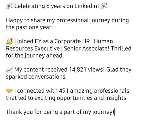 6 linkedin years of pallavi upadhyay a highlight of my journey