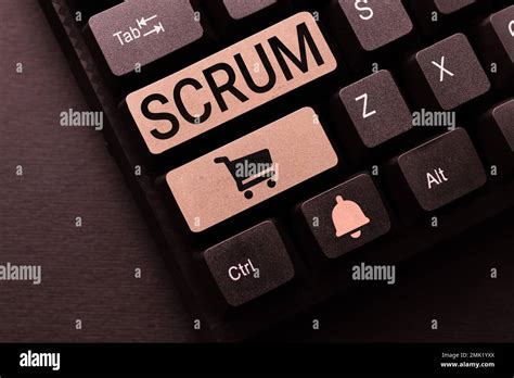 Writing Displaying Text Scrum Word Written On Handwriting As Distinct