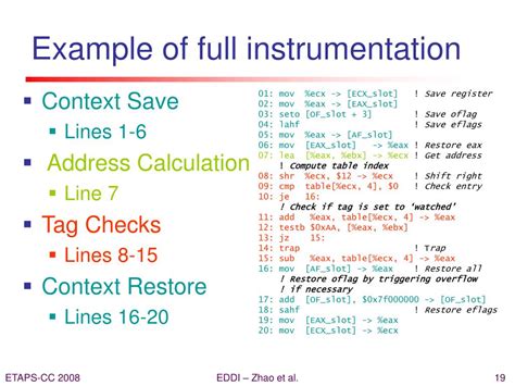 Ppt Efficient Debugging Using Dynamic Instrumentation Eddi