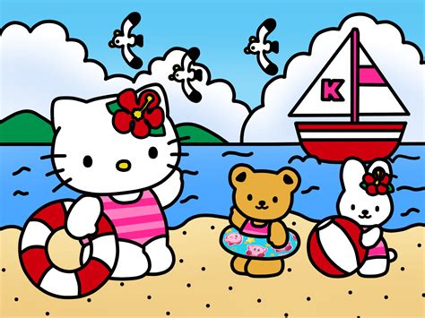 Hello Kitty Come In Beach By Kitty Kun Toon On Newgrounds