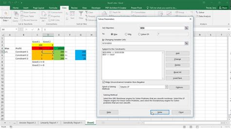 excel sensitivity analysis with solver youtube