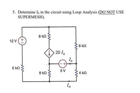 Solved Determine I In The Circuit Using Loop Analysis Chegg