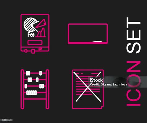 오답 설문 조사 주판 칠판 및 보드 그래프 차트 아이콘으로 줄 시험지를 설정합니다 벡터 계산기에 대한 스톡 벡터 아트 및 기타 이미지 Istock