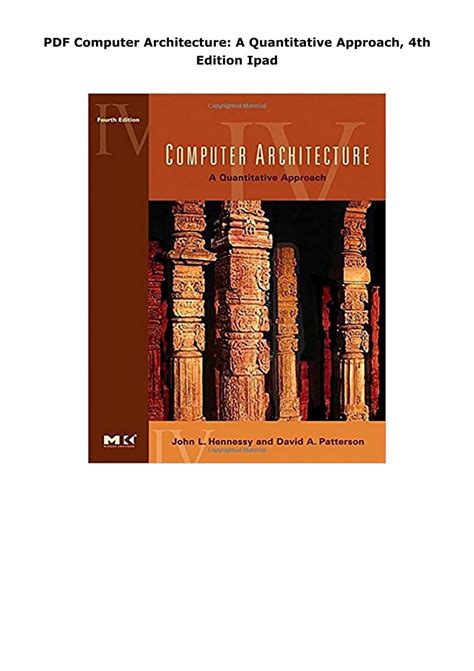 pdf computer architecture a quantitative approach 4th edition ipad
