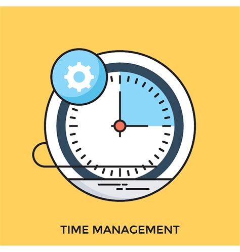 Premium Vector Time Management Flat Vector Icon