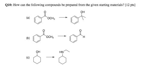 Solved Q5 Starting With Cyclopentanone And Using Any Other