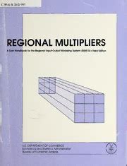 Regional Multipliers A User Handbook For The Regional Input Output Modeling Systems RIMS II PDF