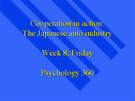 Week 8 Friday Lecture Intro To Organizational Psychology