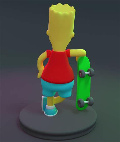 Stl File Bart Simpson Skater 3d Print Model 🛹 ・3d Printing Idea To Download・cults