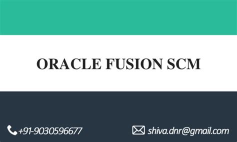 Oracle Fusion SCM Video Tutorials