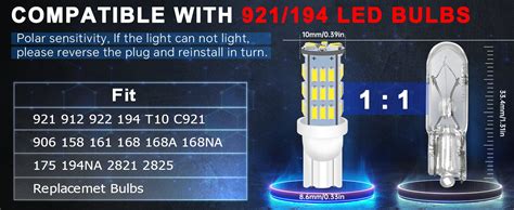 Jeflym 921 912 922 194 Led Rv Bulbs Super Bright White T10 W5w 168 175