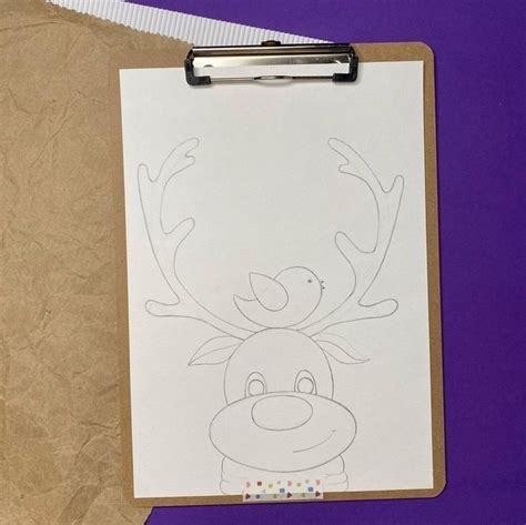 Рисуем олененка и птичку