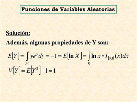 PPT CAPITULO 5 Funciones de Variables Aleatorias y Función Generadora de Momentos PowerPoint