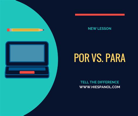 POR Vs PARA In Spanish MAIN RULE OF USE Hi Espanol