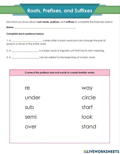 Root Word Prefix And Suffix Sorting Activity Teacher Made