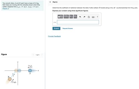 solved part a two smooth disks a and b each have a mass of