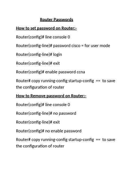 Router Passwords Pdf