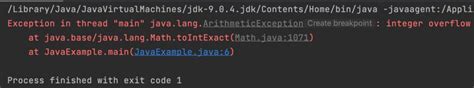 Java Math Tointexact Method