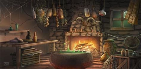 Witch Hut Interiors A Cozy Cabin Room By Lukkar On Deviantart Over