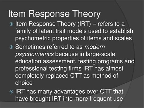 Ppt Introduction To Item Response Theory Powerpoint Presentation Free Download Id1273547