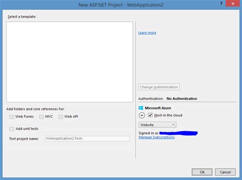 Visual Studio 2013 New Asp Net Project Template Dialog Is Empty