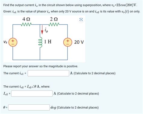 Solved Find The Output Current Io In The Circuit Shown Below