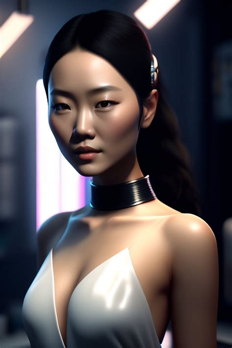 Lexica AI Humanoid Girl Pretty Full View Asian Nude Face Of Zhang Ziyi In A