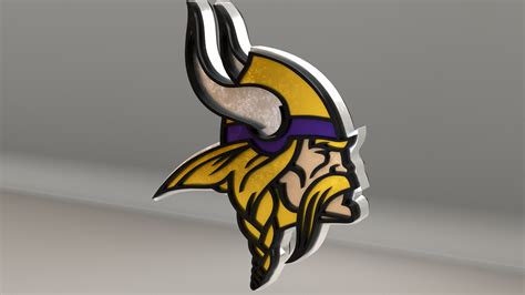 Nfl Minnesota Vikings Logo 3d Model By Guimart
