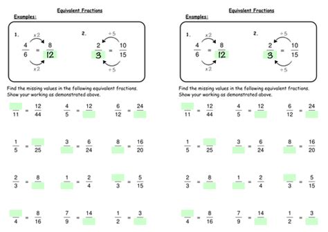 Equivalent Fractions By Deechadwick Teaching Resources Tes