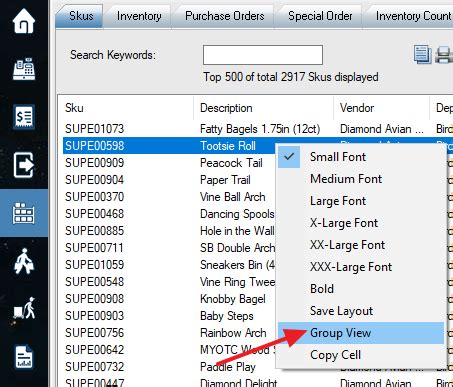 Group View Group By Header WooPOS Support