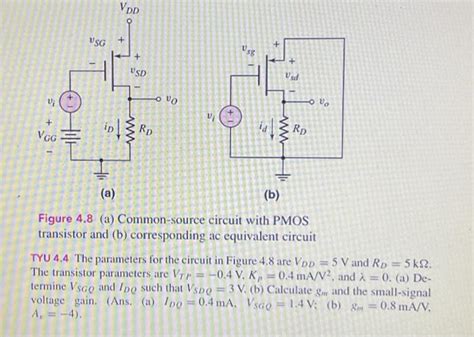 Solved A B Figure 4 8 A Common Source Circuit With
