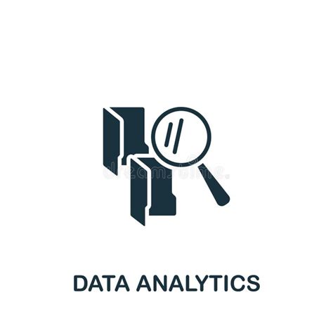 Data Analytics Icon Monochrome Simple Sign From Data Analytics Collection Stock Vector