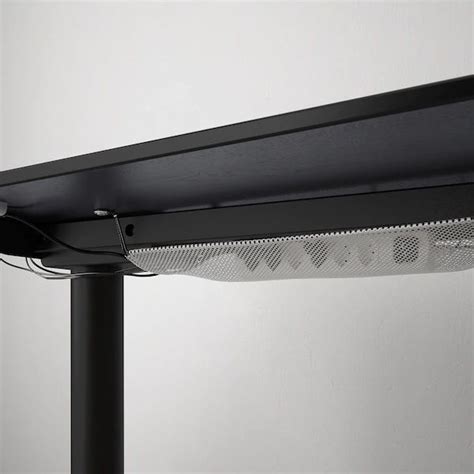 Bekant Corner Desk Right Sitstand Black Stained Ash Veneer Black