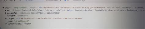 Angular Unable To Get The Column Id Or Name While Dragging It Out Of The Ag Grid To Hide Or