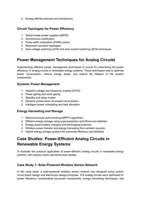 Ppt Designing Power Efficient Analog Circuits For Renewable Energy