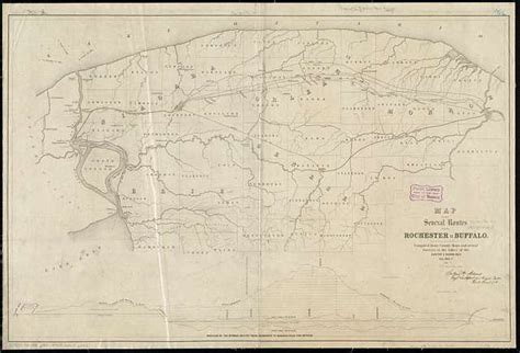 Map Of The Several Routes From Rochester To Buffalo Compiled From