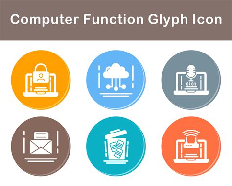 Computer Function Vector Icon Set 21518511 Vector Art At Vecteezy