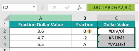 DOLLARDE Excel Function Syntax Examples How To Use