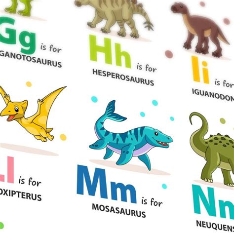 Dinosaur Abc Educational Poster Printooshop