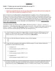 SPSS Assignment 4 AH Doc Assignment 4 NAME Please Type Your Name Here And Delete This