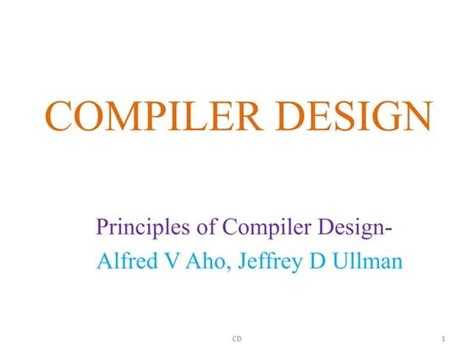 compiler design ppt
