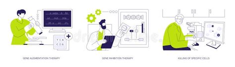 Gene Therapy Abstract Concept Vector Illustrations Stock Vector