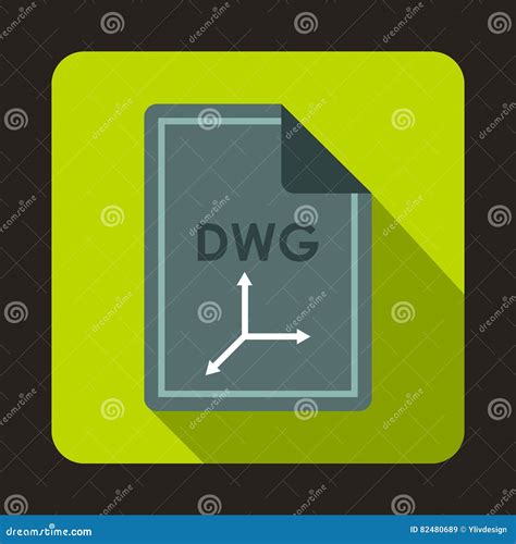 File Dwg Icon Flat Style Stock Vector Illustration Of Communication 82480689