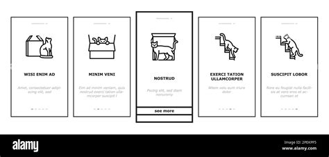 Preposition English Language Onboarding Icons Set Vector Stock Vector Image And Art Alamy